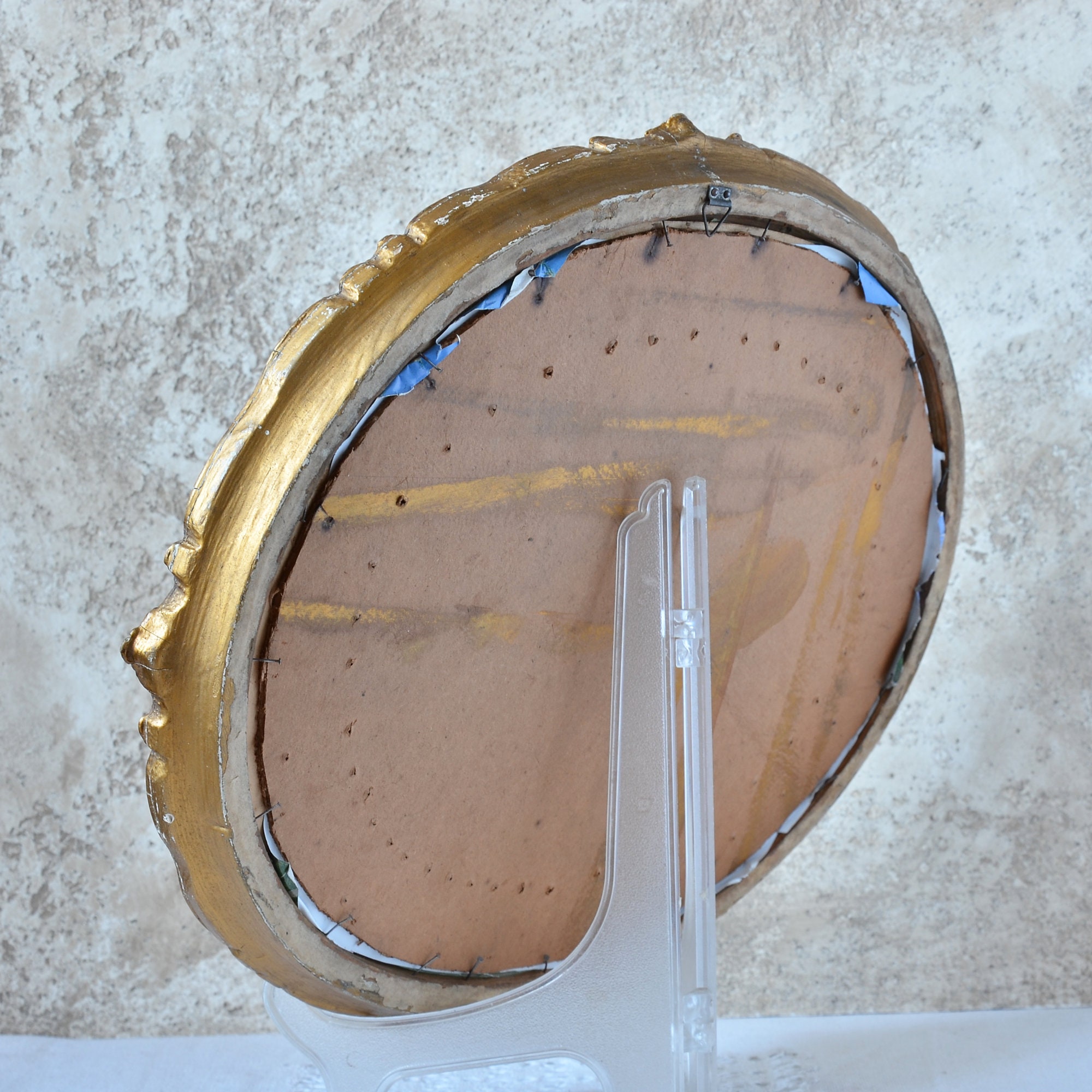 Vintage Oval Gold Frame, Picture Taj Mahal in Frame Wall Decor, Retro ...