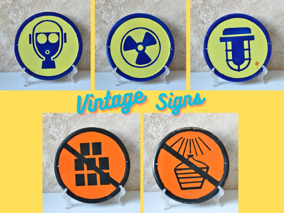 Round Enamel Signs, Porcelain Sign Vintage, Industrial Decoration ...