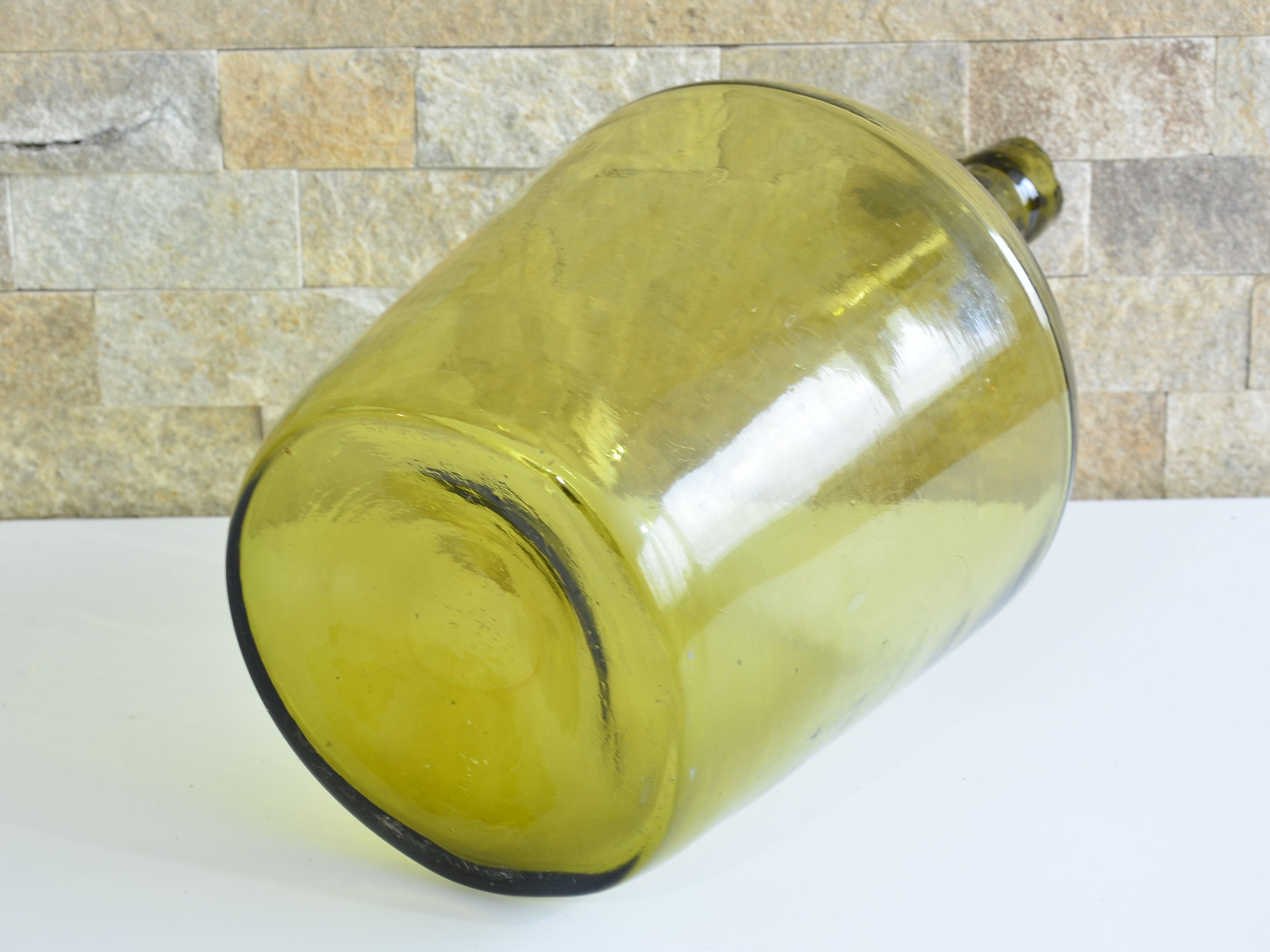 Antique Large Demijohn 5L, 19th Century Hand Blown Glass French ...