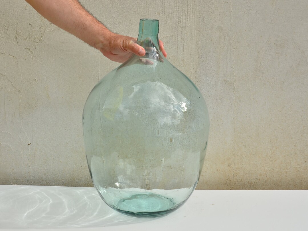 French Demijohn Bottle, Antique Large Demijohn 25 L, 19th Century Blown ...