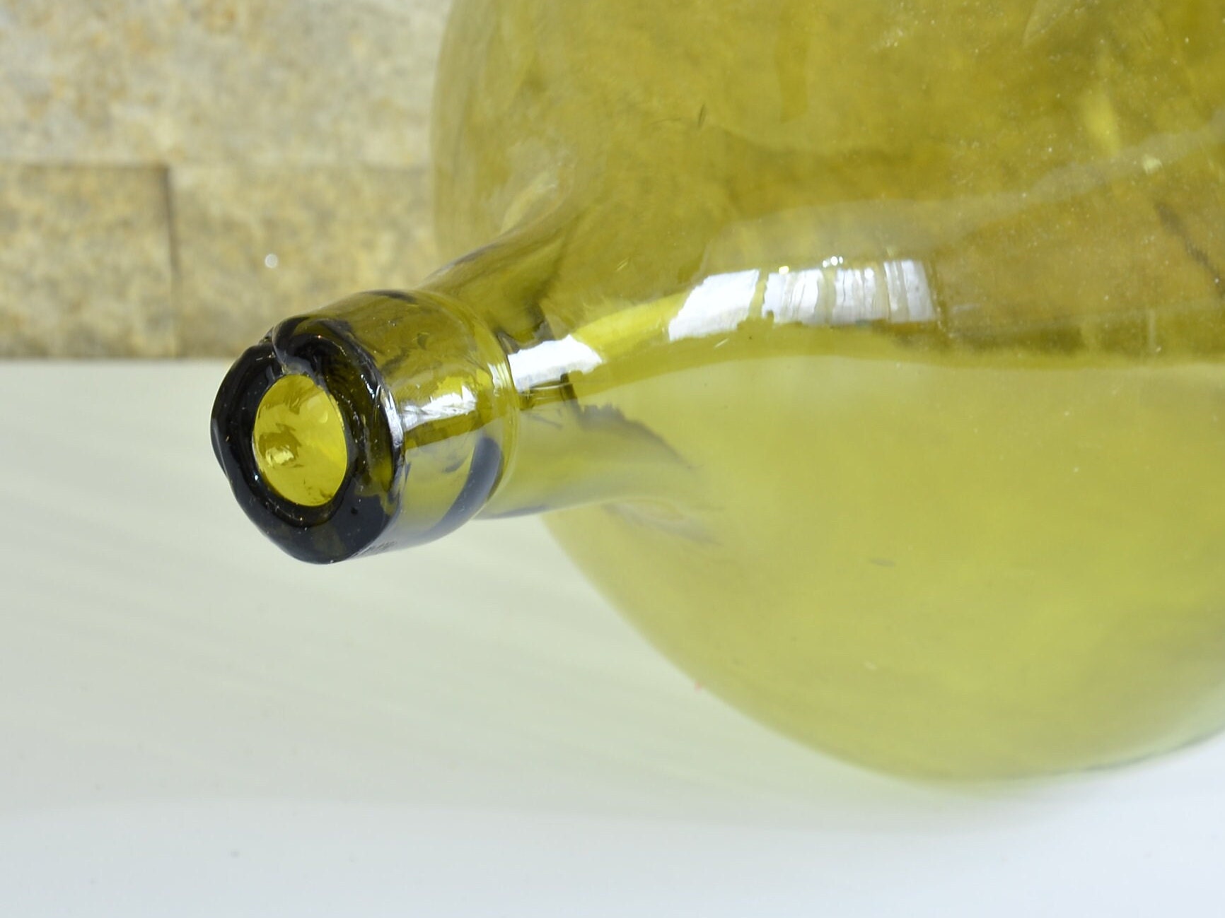 Antique Large Demijohn 5L, 19th Century Hand Blown Glass French ...
