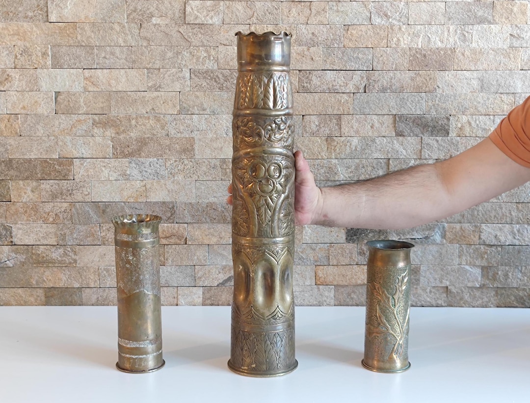 Antique Trench Art Vase of Shell Casing From 1918s. - 1945s. WW1 ...