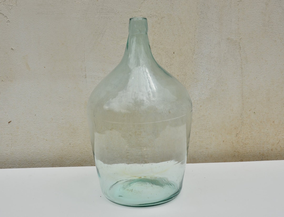 Demijohn Vase for Pampas Grass, Antique Blown Glass Demijohn, Retro ...