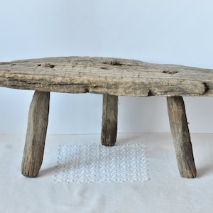 Antique Milking Stool, Three-legged Chair Wooden, Folk Farmhouse Stool ...