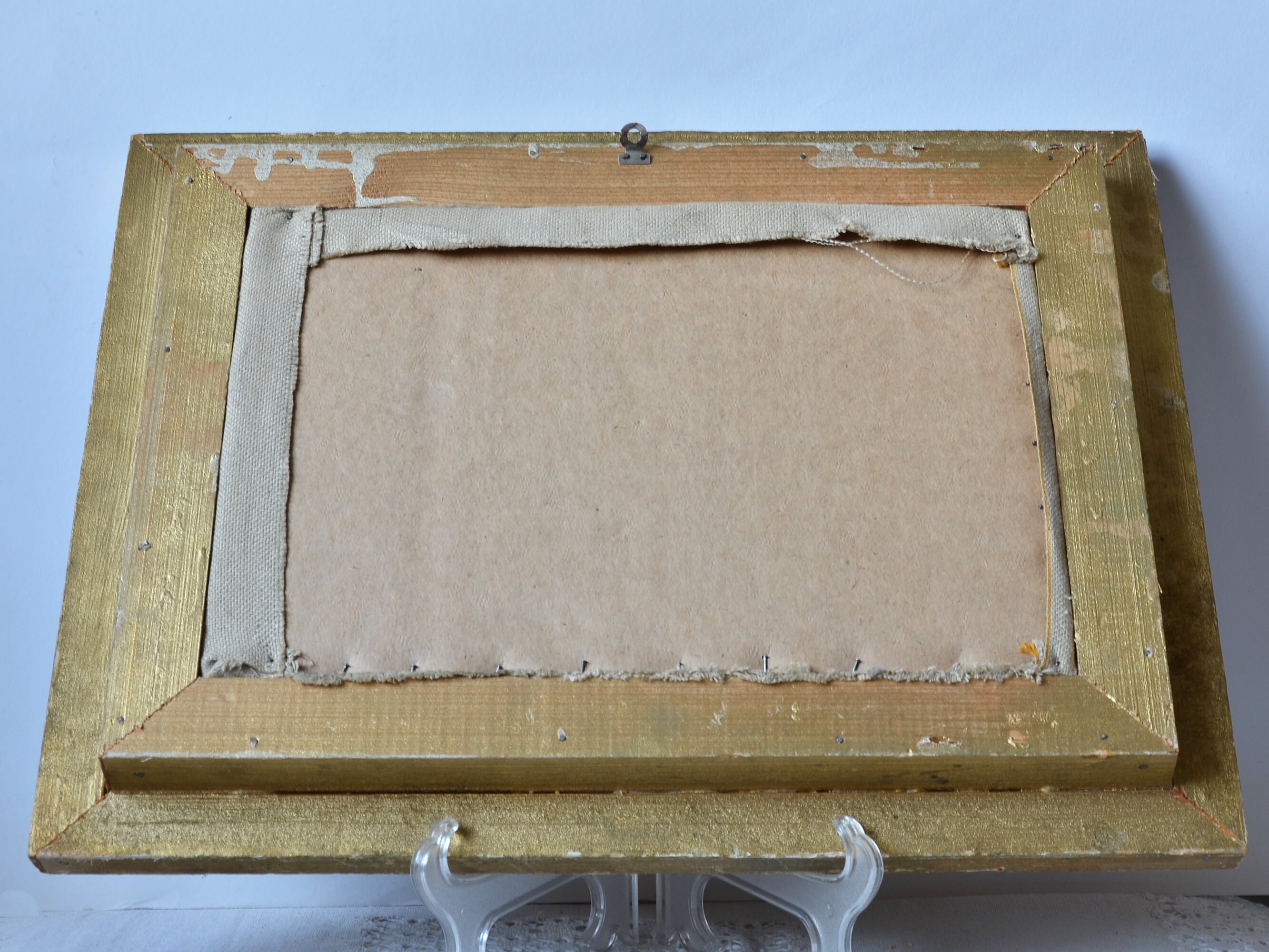 Vintage Rectangular Gold Frame With Tapestry autumn Landscape Wall Home ...