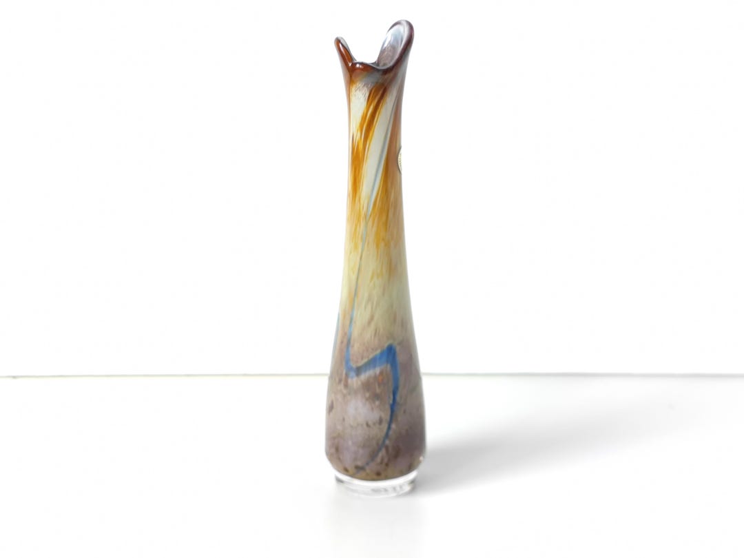 Mtarfa Valletta Glass Vase Malta by Paul Said, 1990s. Multicolor Glass ...