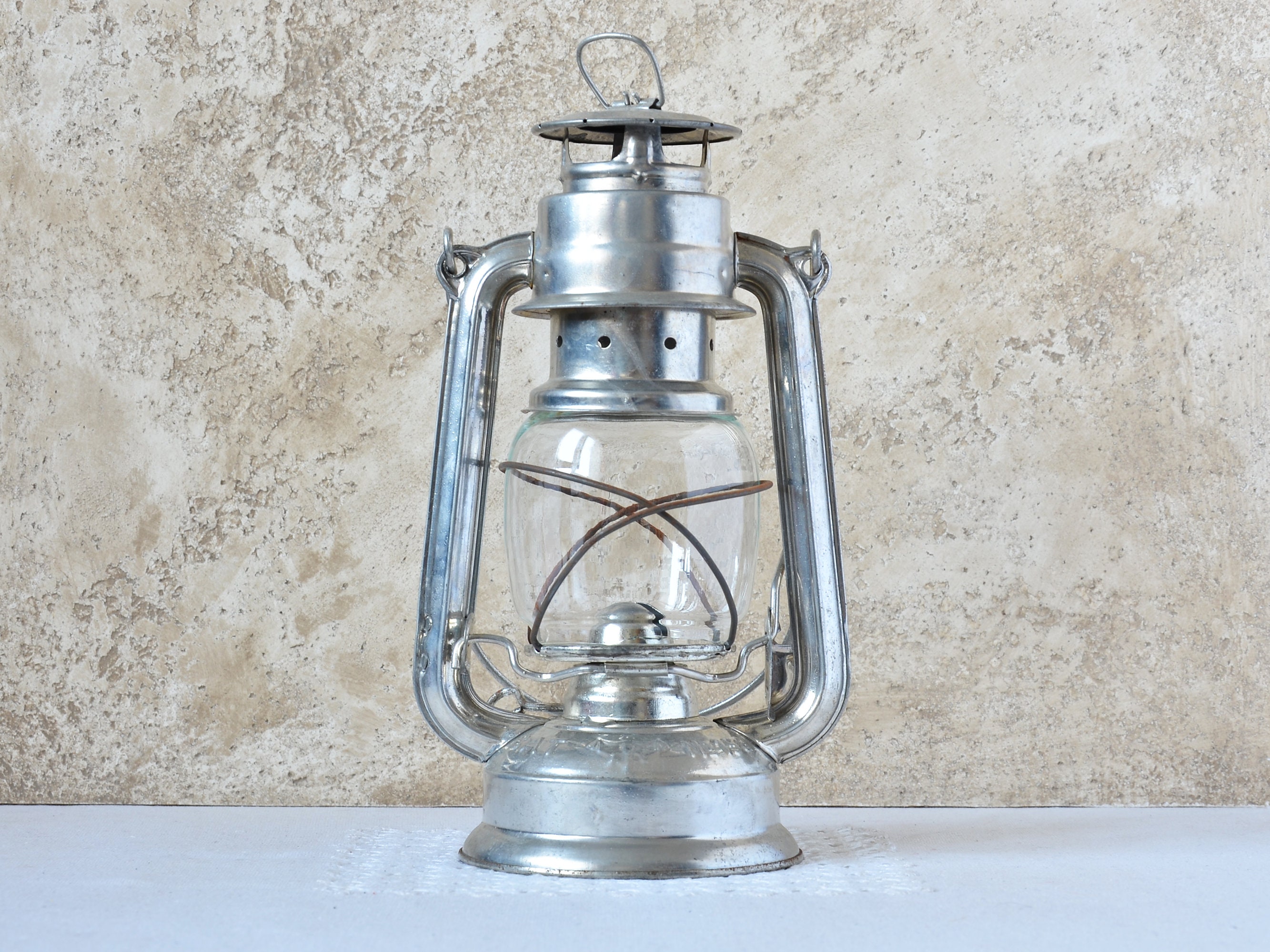 Vintage Oil Lamp, Silver Kerosene Lamp, Outdoor Lighting, Camping ...