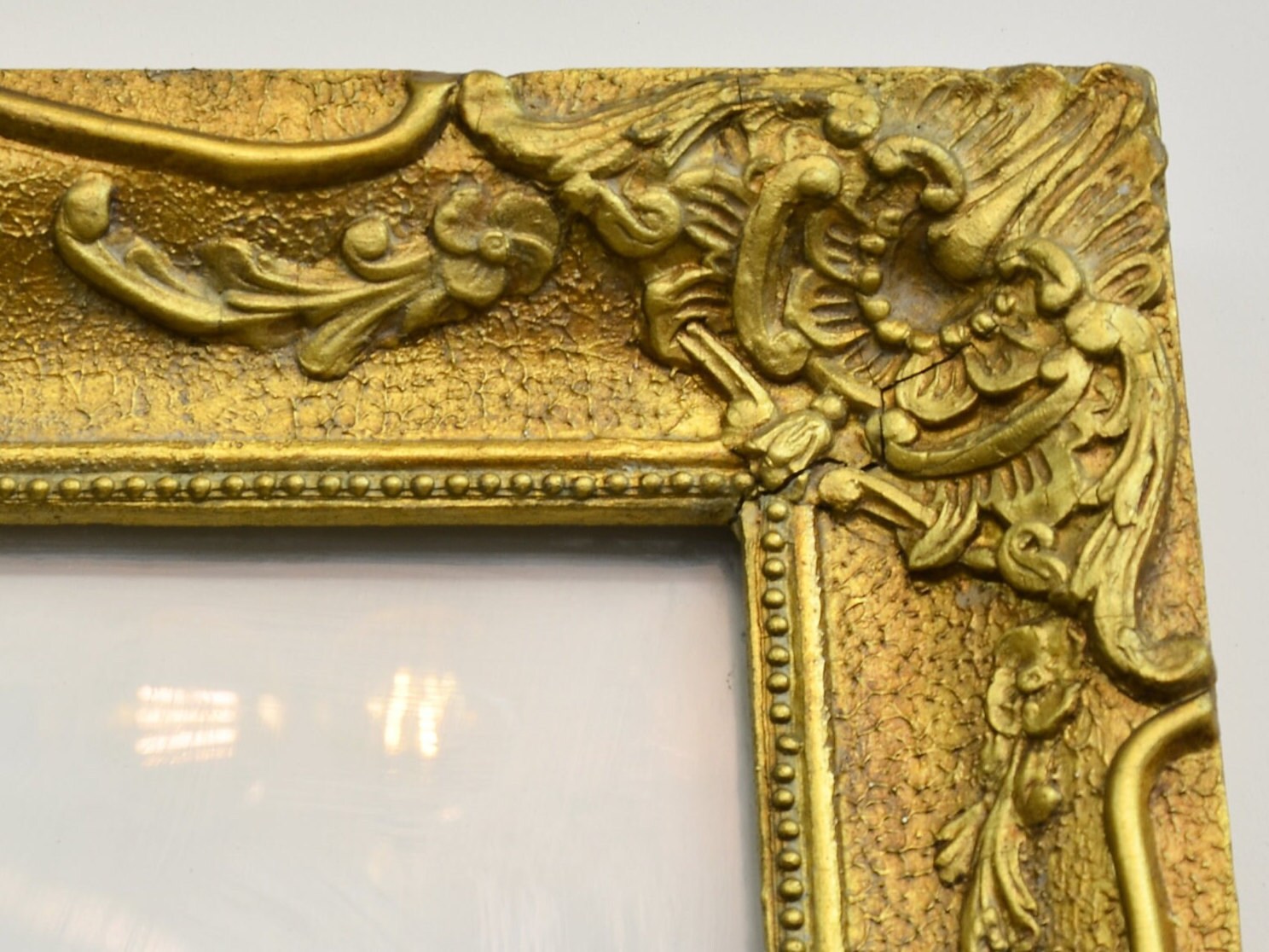 Victorian Rectangular Gold Frame, Vintage Victorian Wall Art Frame ...