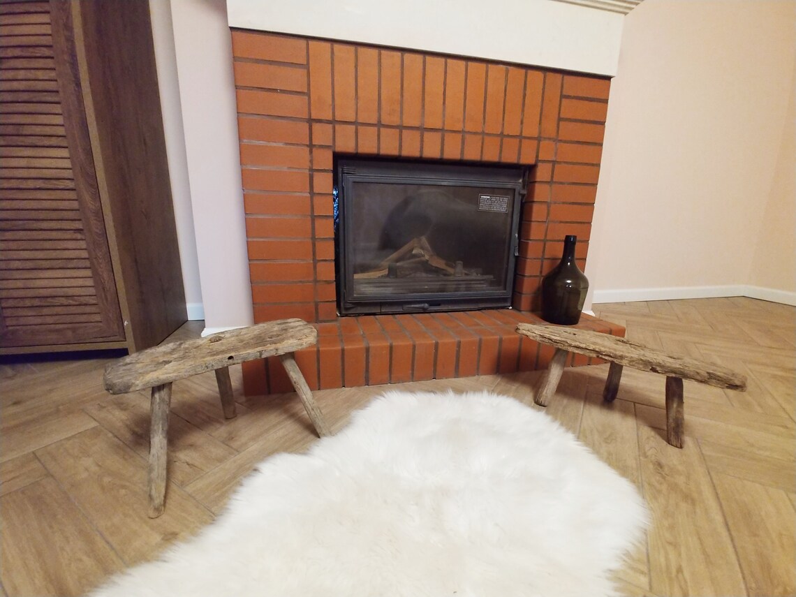 Antique Milking Stool, Three-legged Chair Wooden, Folk Farmhouse Stool ...