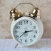 Vintage Alarm Clock Aradora, Retro Romanian Clock Mechanical, Wahite ...