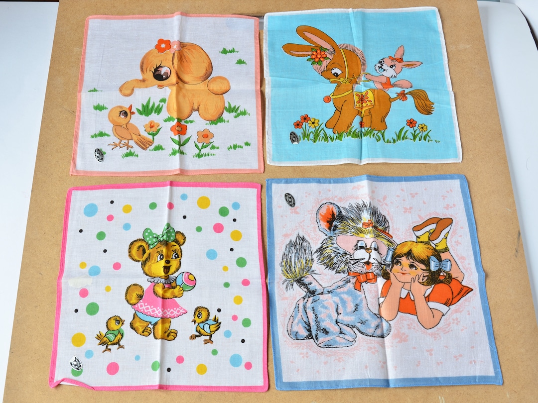 Vintage Handkerchiefs for Children, Collections Hankies, Collectible ...