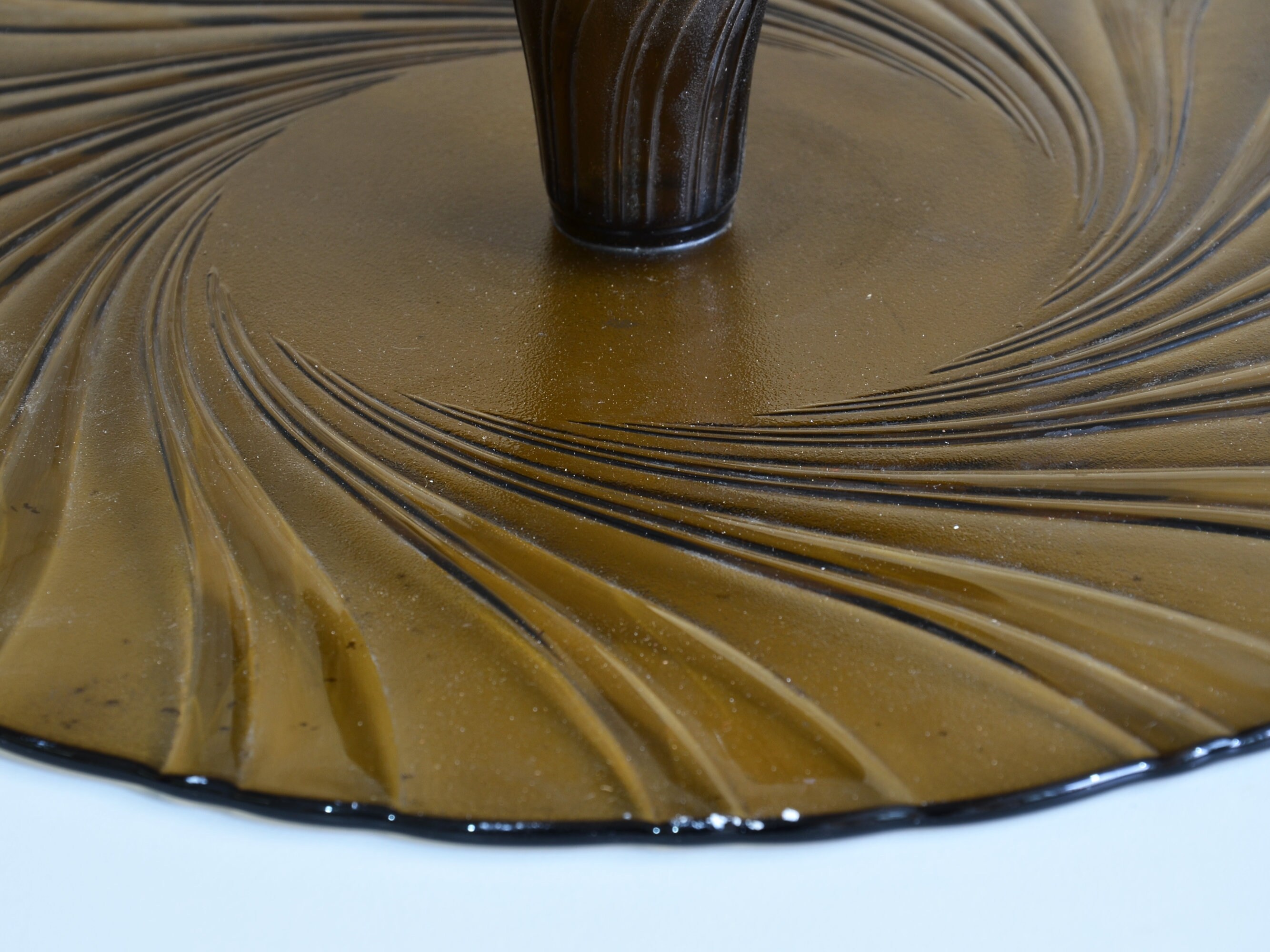 Beautiful Wedding Glass Cake Stand Large 14, Cupcake Stand, Brown Glass ...