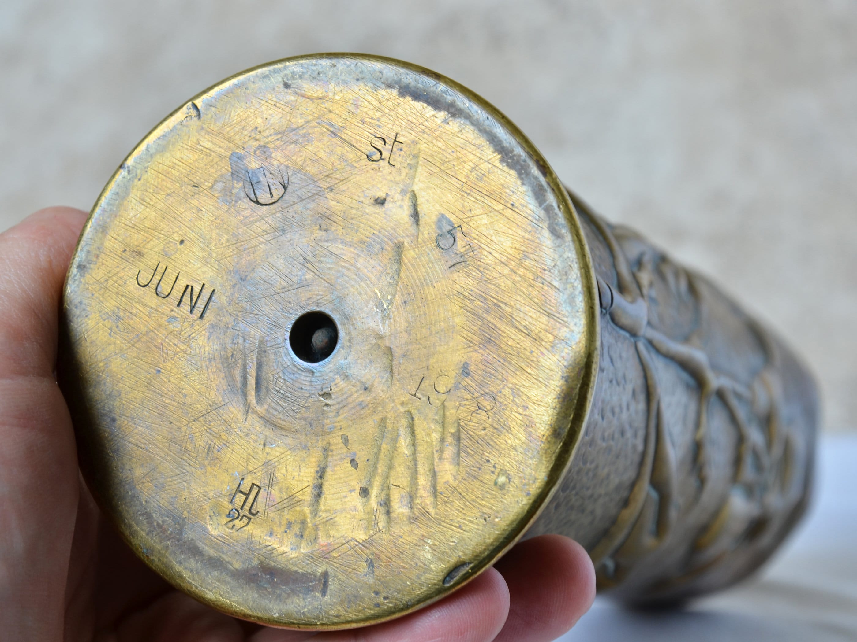 Antique Military Art Vase of Shell Casing From 1918s. WW1 Artillery ...
