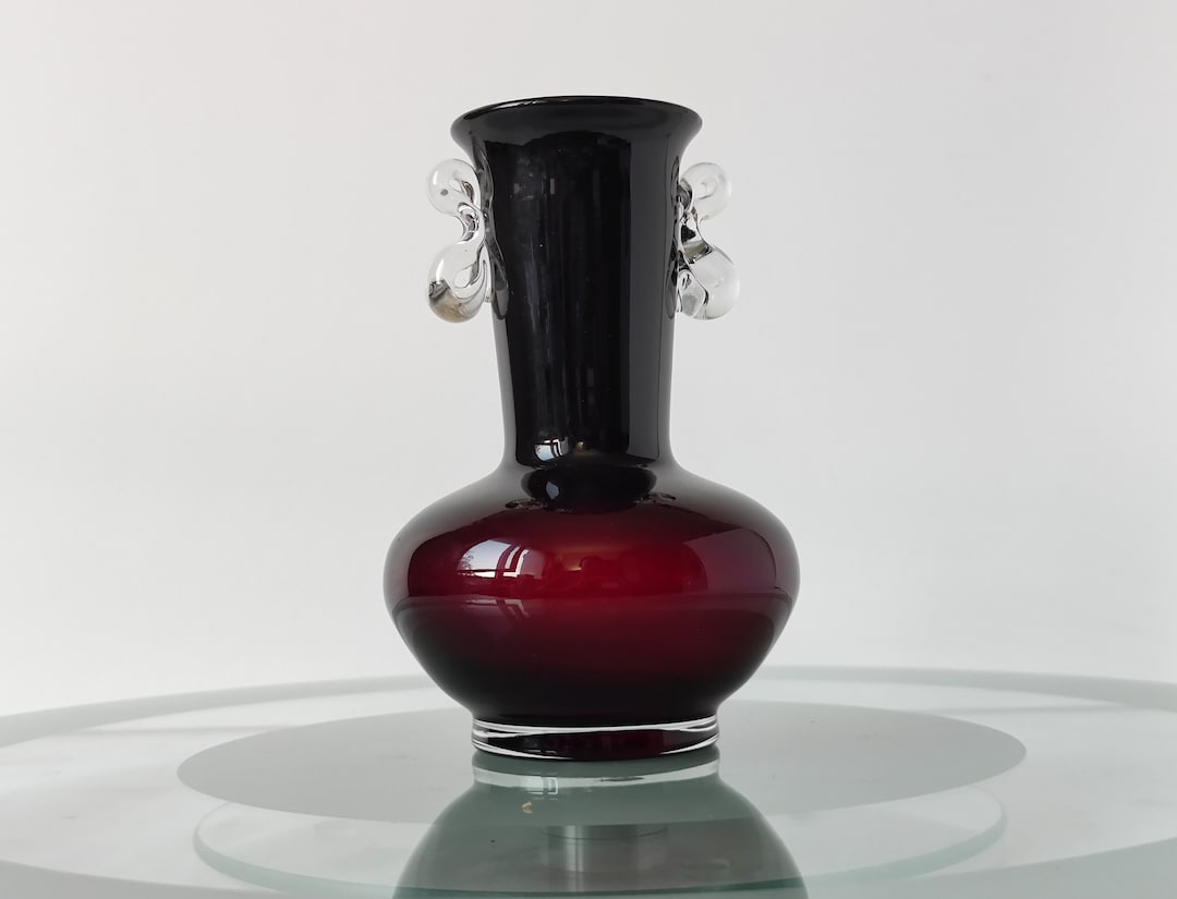 Small Bud Vase, Vintage Dark Red Vase Art Deco Jerzy Słuczan-orkusz ...