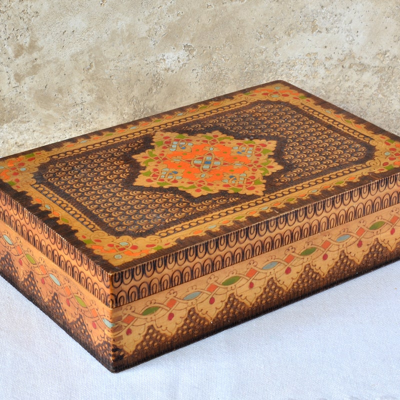 Pyrography Box - Etsy