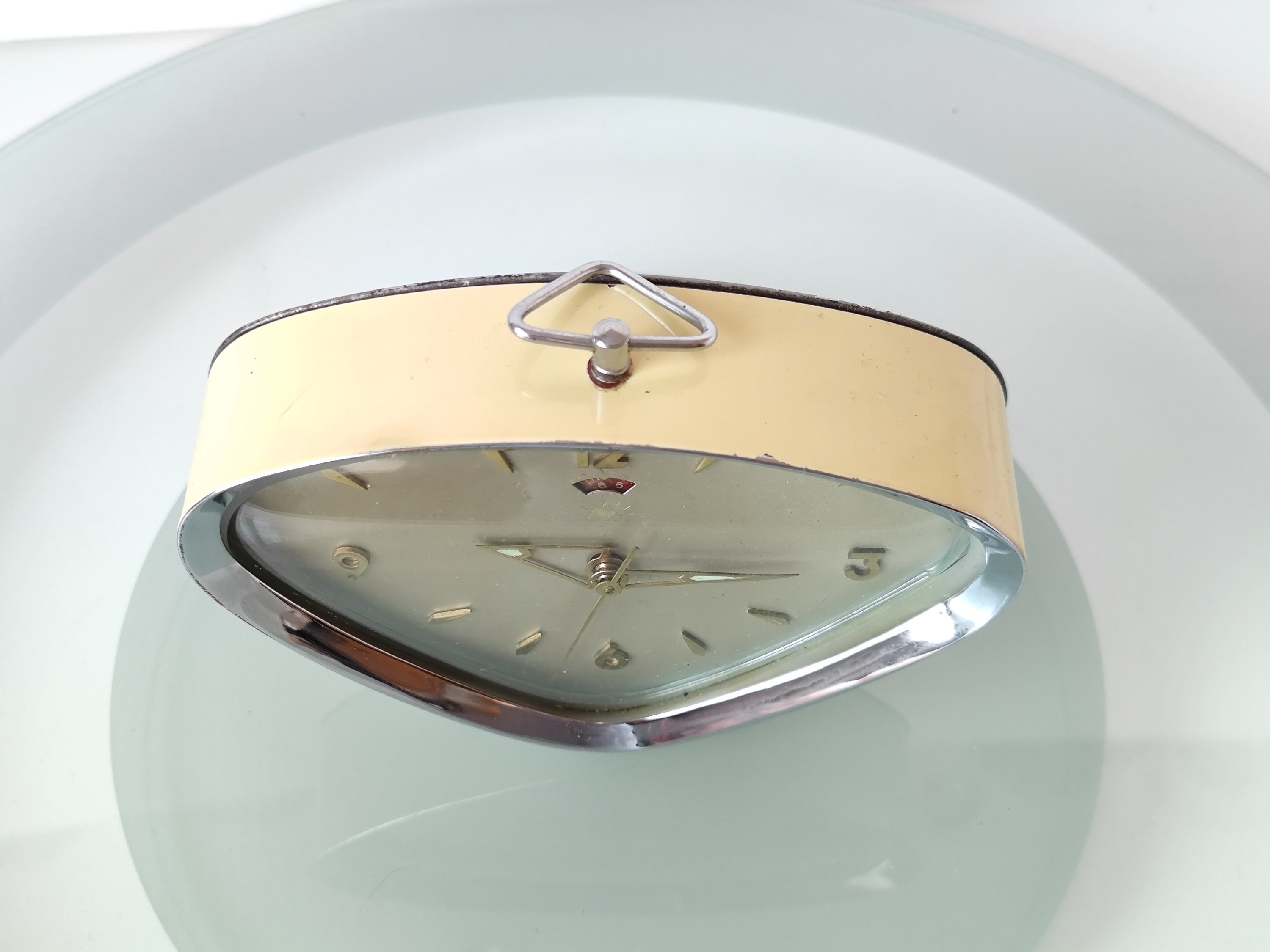 Vintage Alarm Clock, Mechanical Triangle Clock diamond Made in Shanghai ...