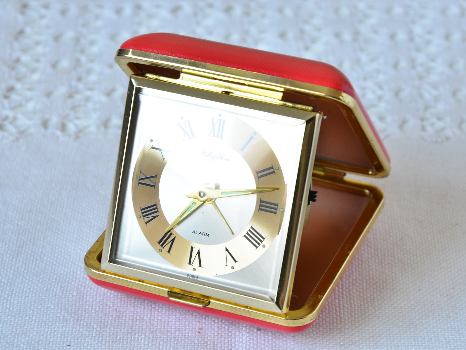 Vintage Rhythm Travel Clock, Travel Alarm Clock, Alarm Clock Made in ...