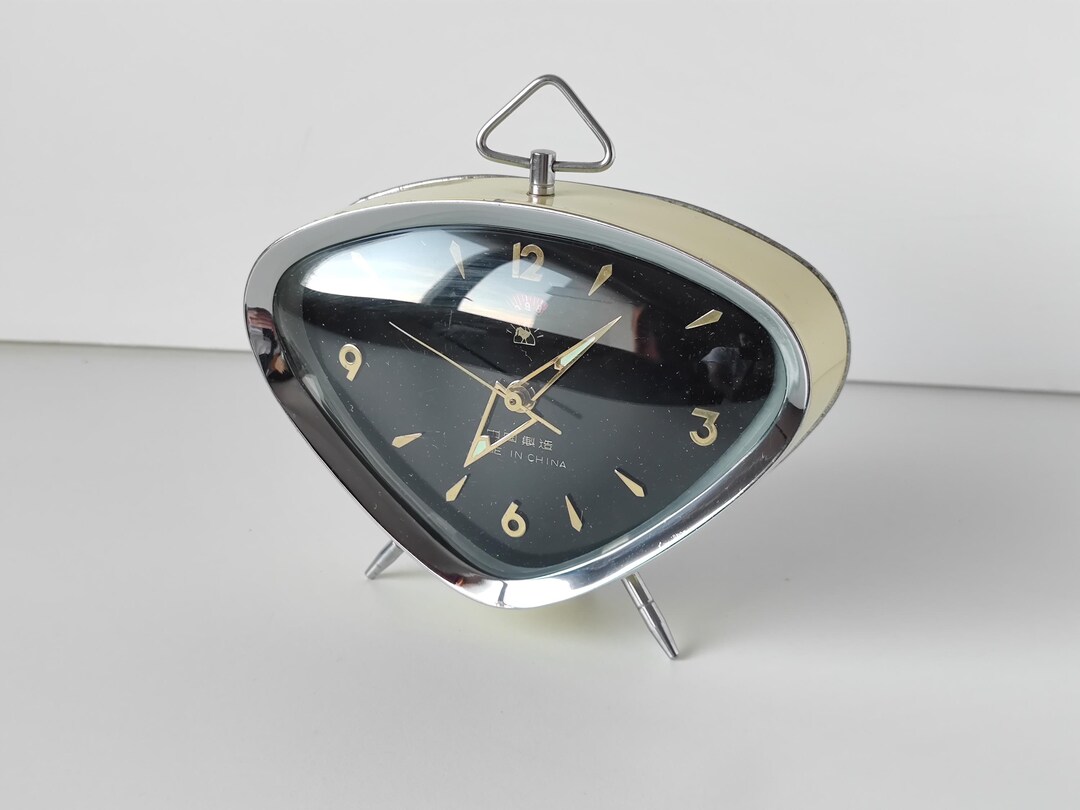 Vintage Alarm Clock, Mechanical Triangle Clock "diamond" Made in ...