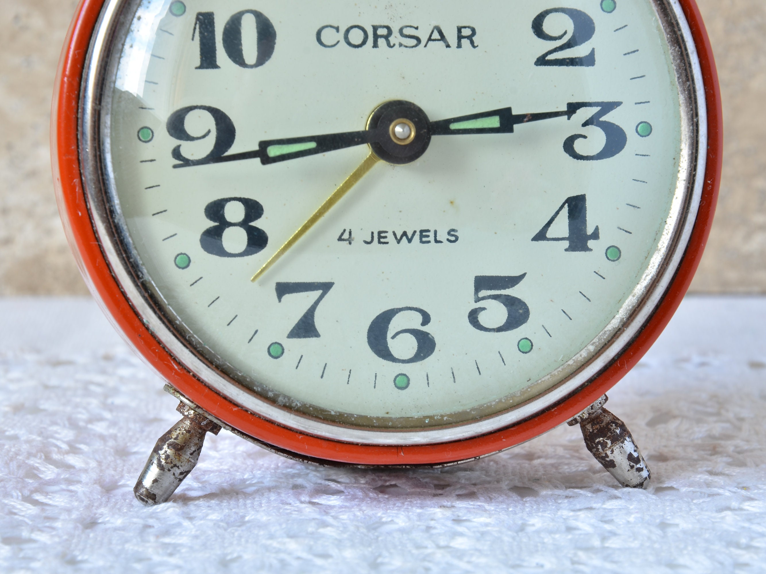 Mechanical Alarm Clock corsar 1980s Desk Clock - Etsy