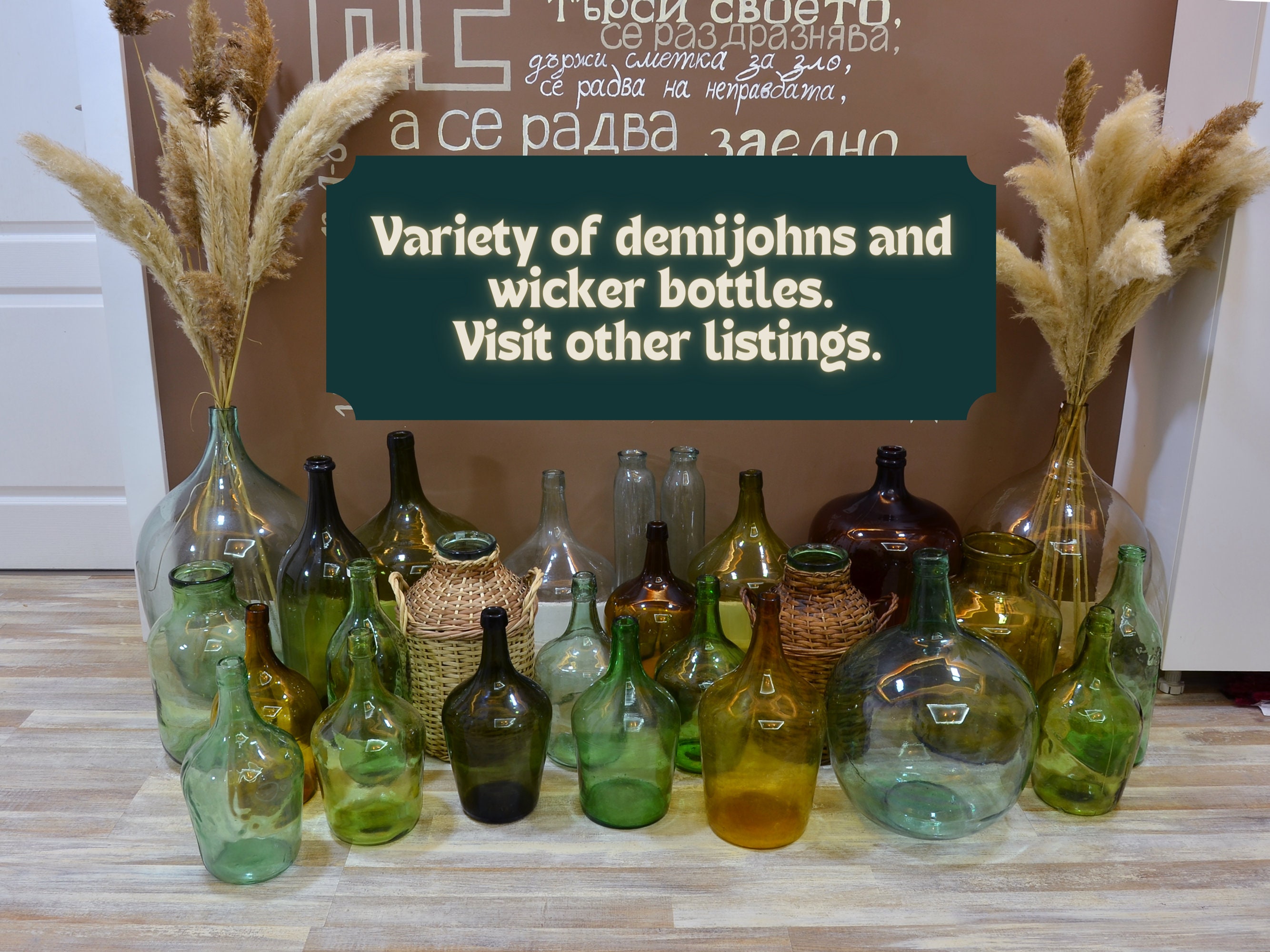 Antique Large Demijohn, 19th Century Hand Blown Glass French Demijohn ...