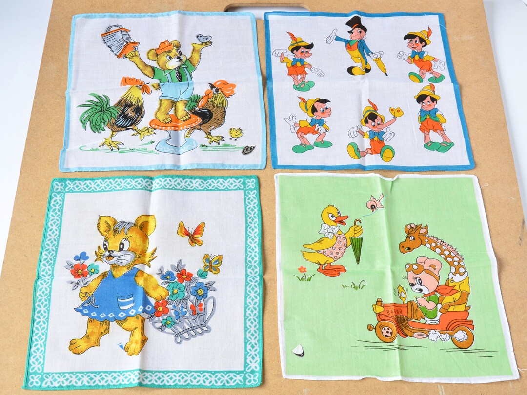 Vintage Handkerchiefs for Children, Collections Hankies, Collectible ...