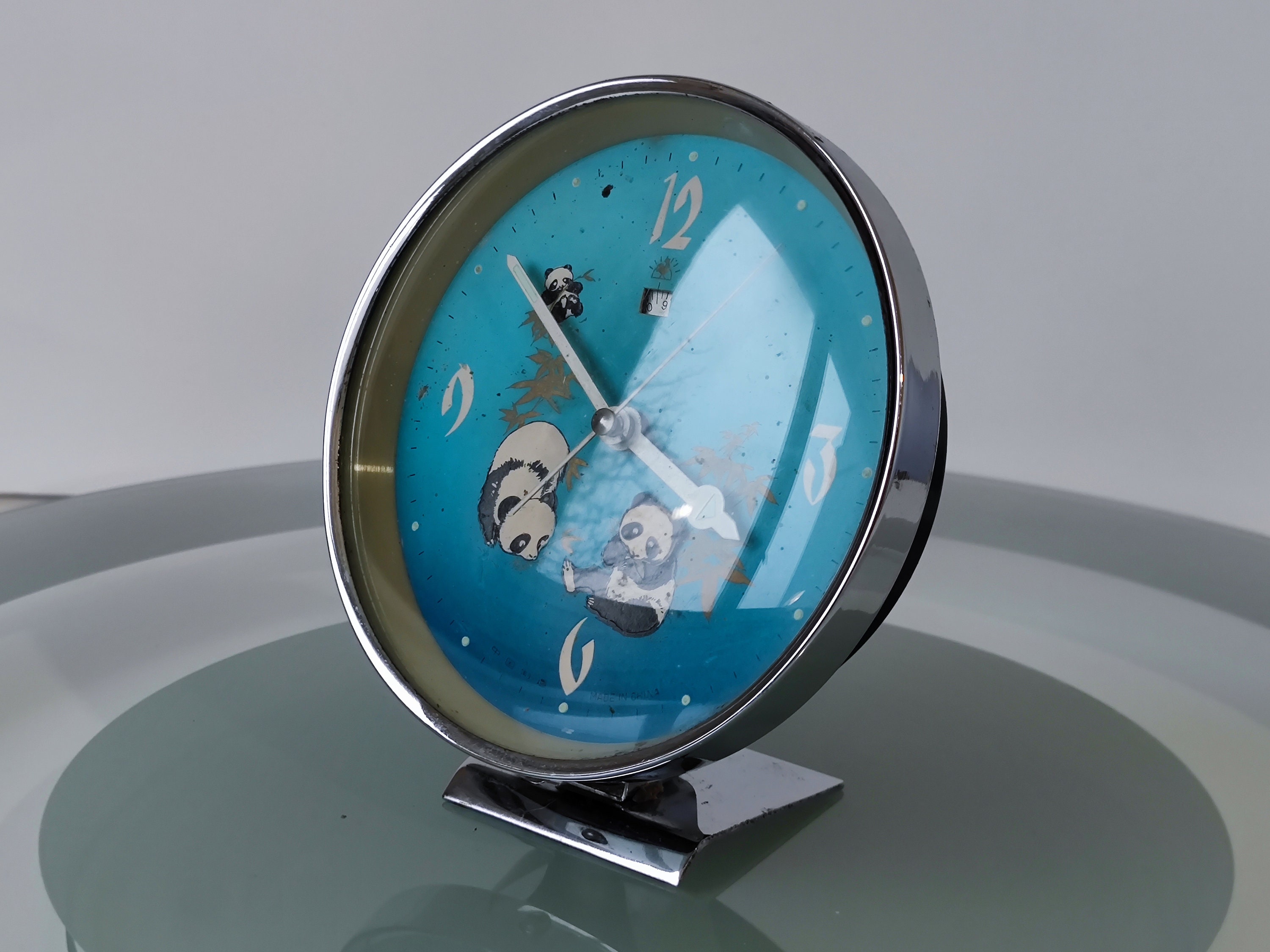 Animated Mechanical Alarm Clock, Vintage Black Blue Alarm Clock With ...