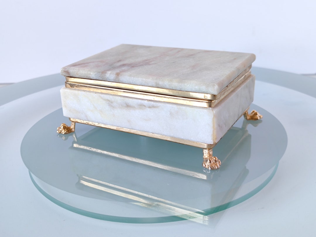 Antique Marble Trinket Box, Jewelry Box, Vintage Marble Box, Old Solid ...