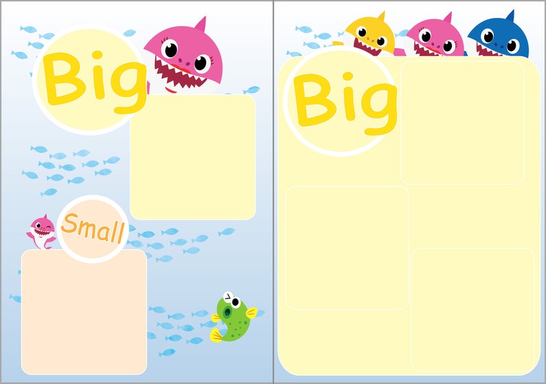 Printable| Baby Shark Big and Small Busy Book |activity Book for 2 - 3 ...