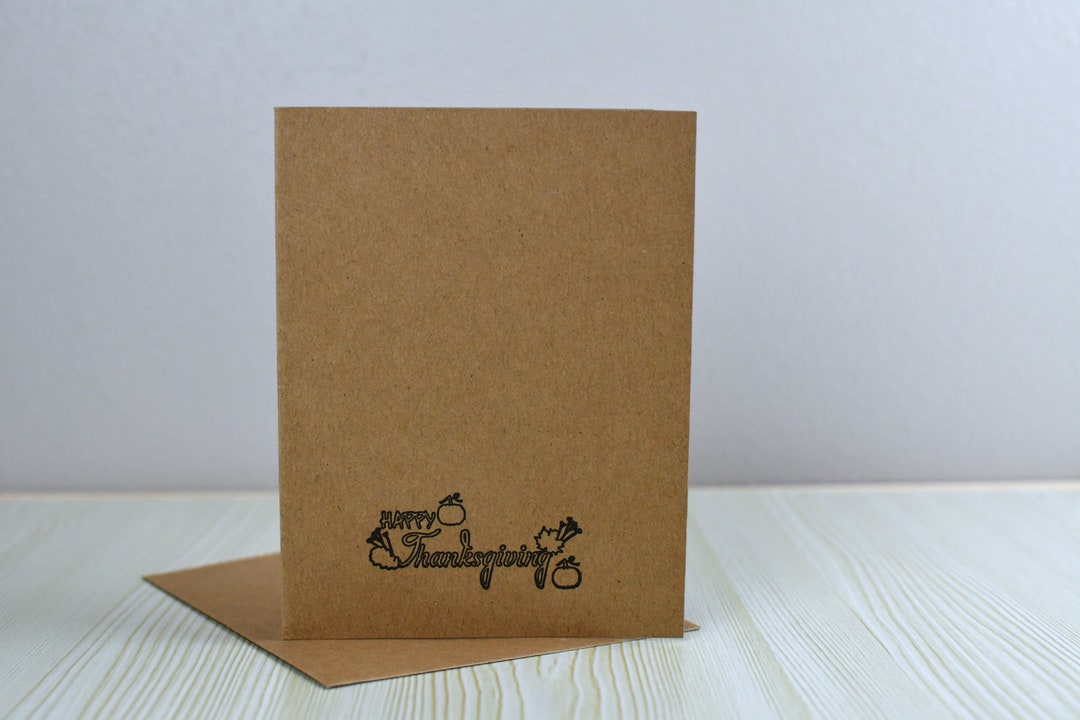 Happy Thanksgiving Thanksgiving Blank Note Card Stationary Festive ...