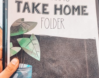 Editable Take Home Folder Covers and Take Home Folder Labels Retro ...