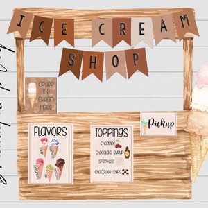Ice Cream Shop Dramatic Play - Etsy