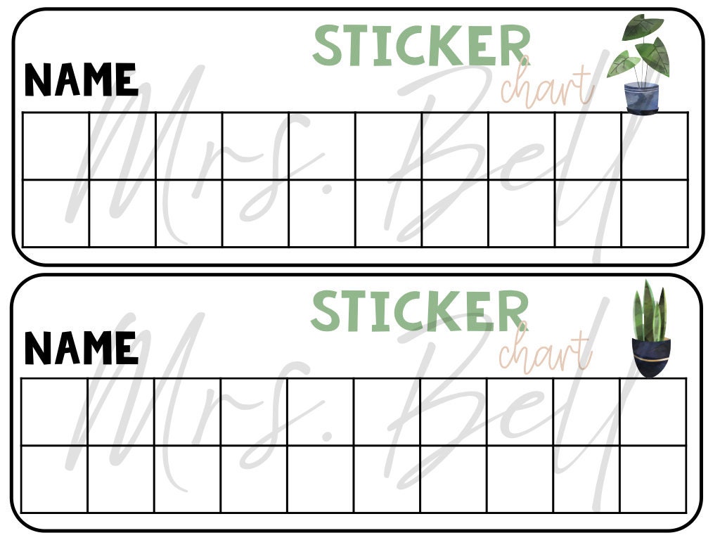 Boho Behavior Sticker Chart - Etsy