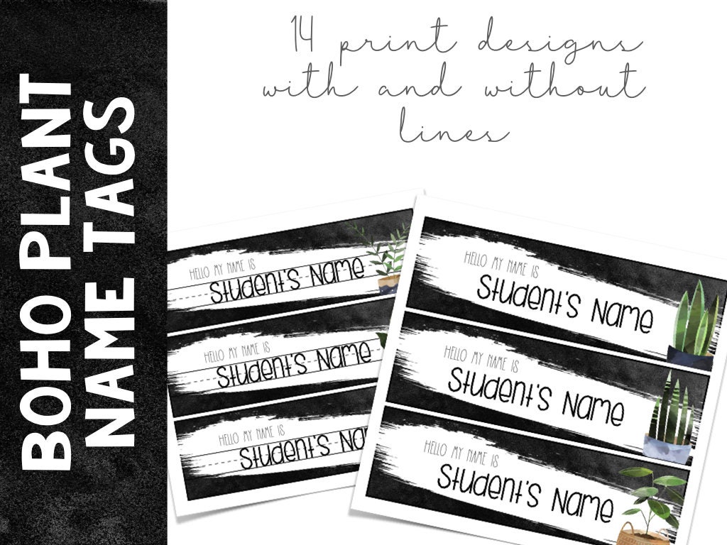 Boho Plant Name Tags - Etsy