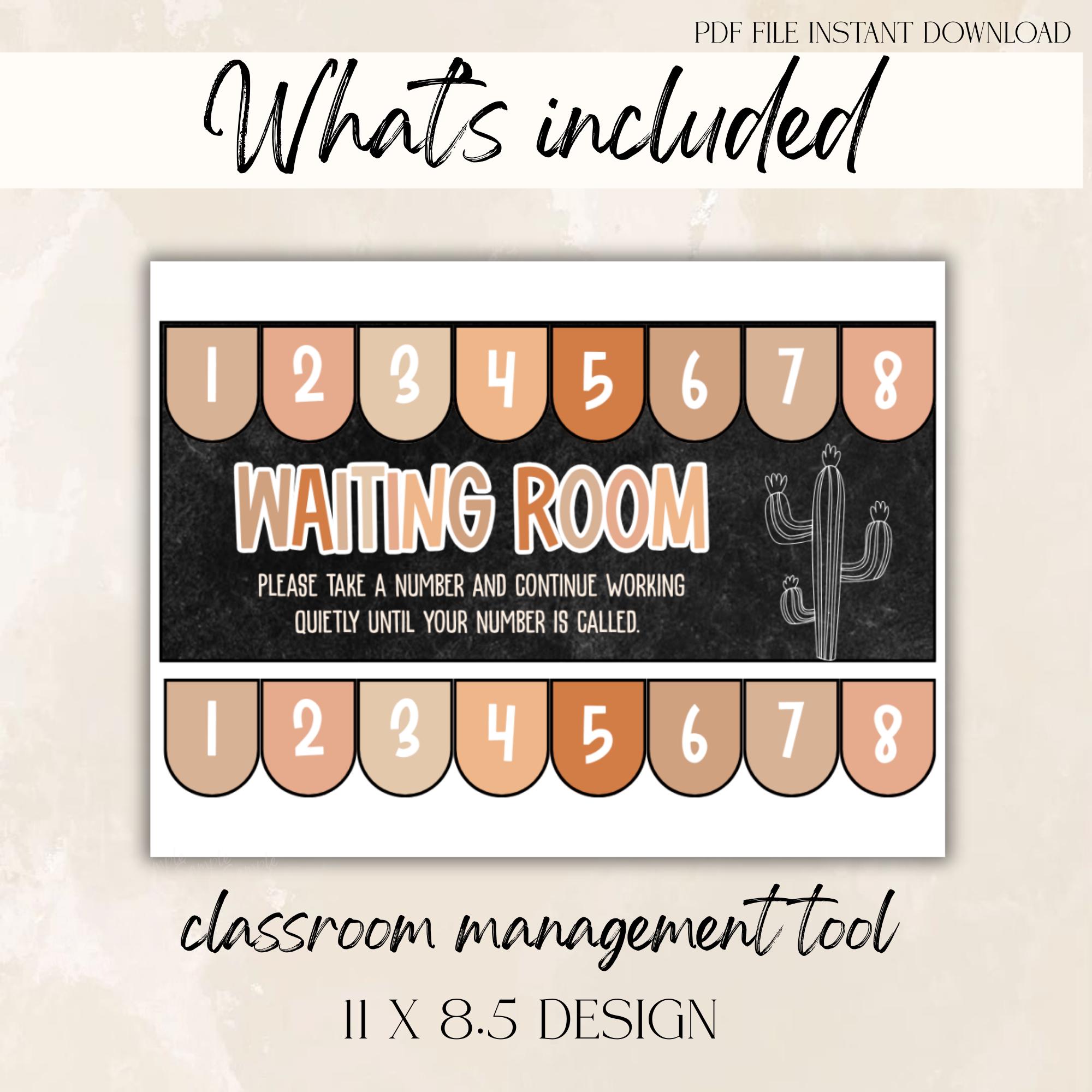 Boho Classroom Waiting Room Sign: Student Number Clip System (PDF ...