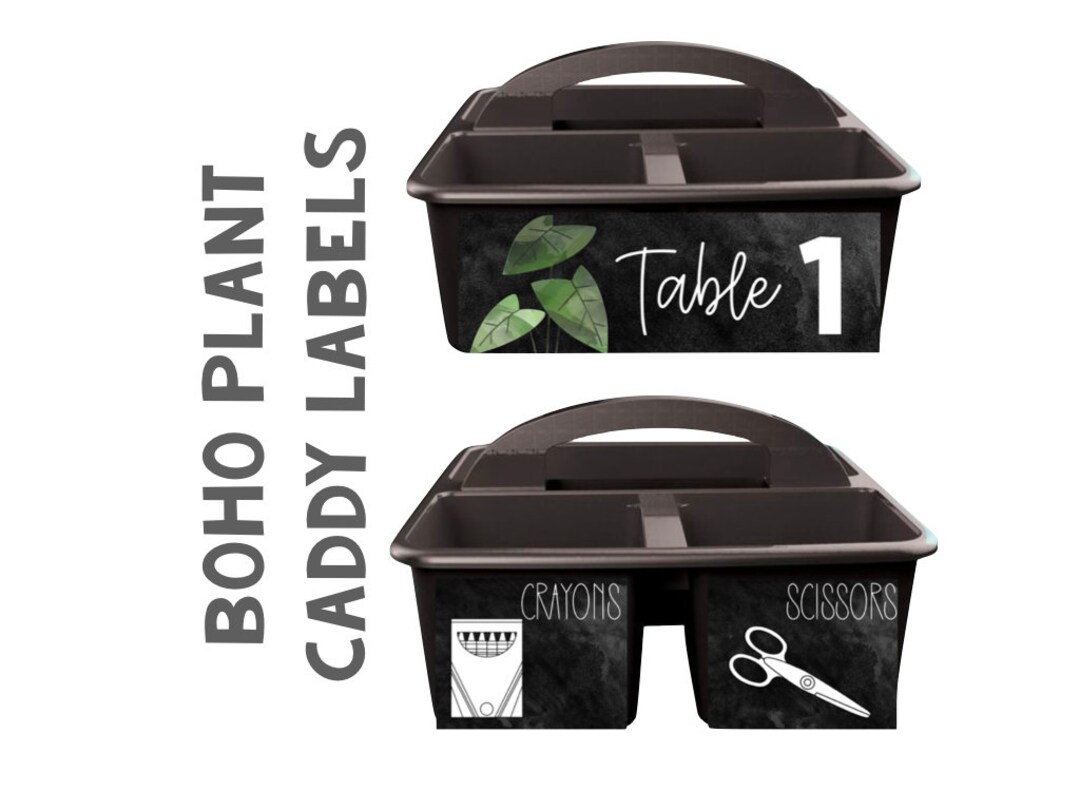 Boho Plant Classroom Caddy Labels - Etsy