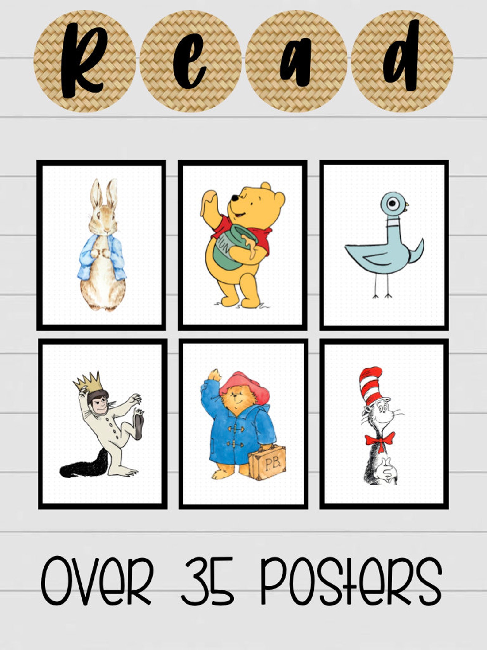 Storybook Character Posters - Etsy