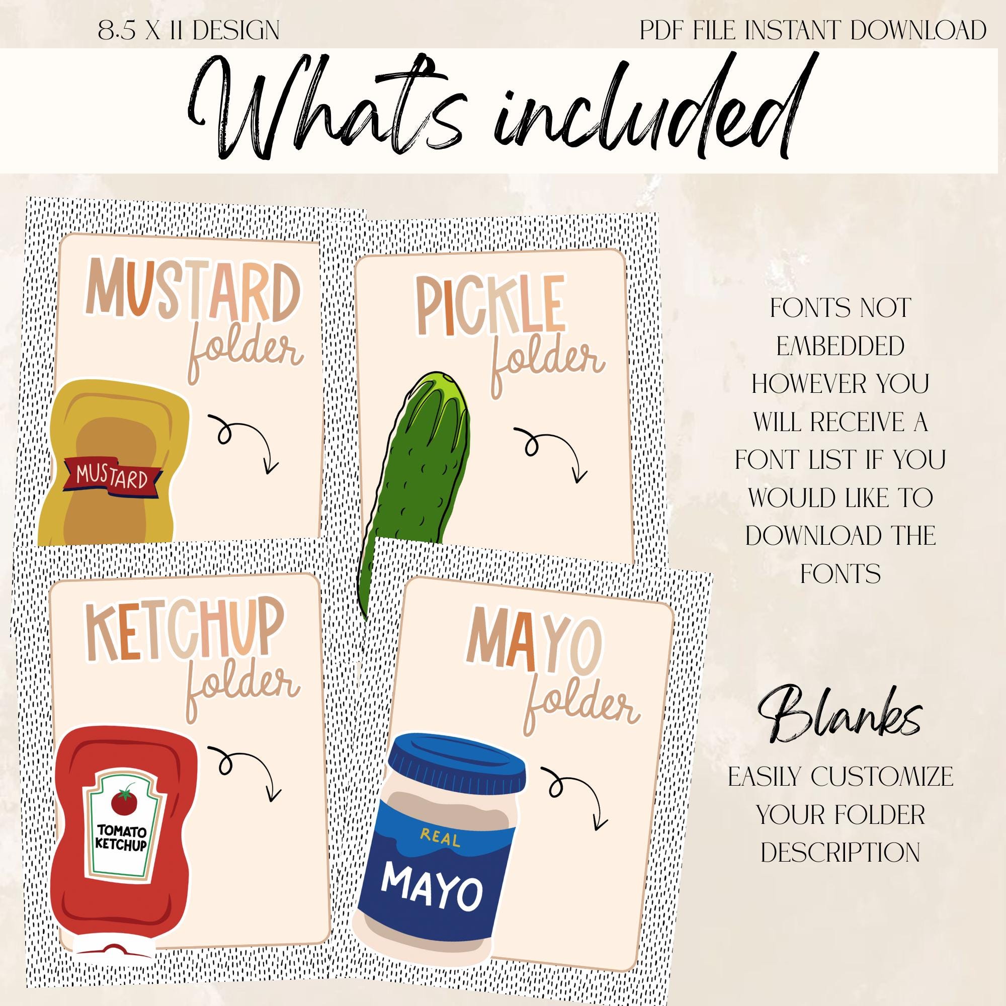 Ketchup Mustard Mayo Pickle Classroom Management Set (digital Download ...