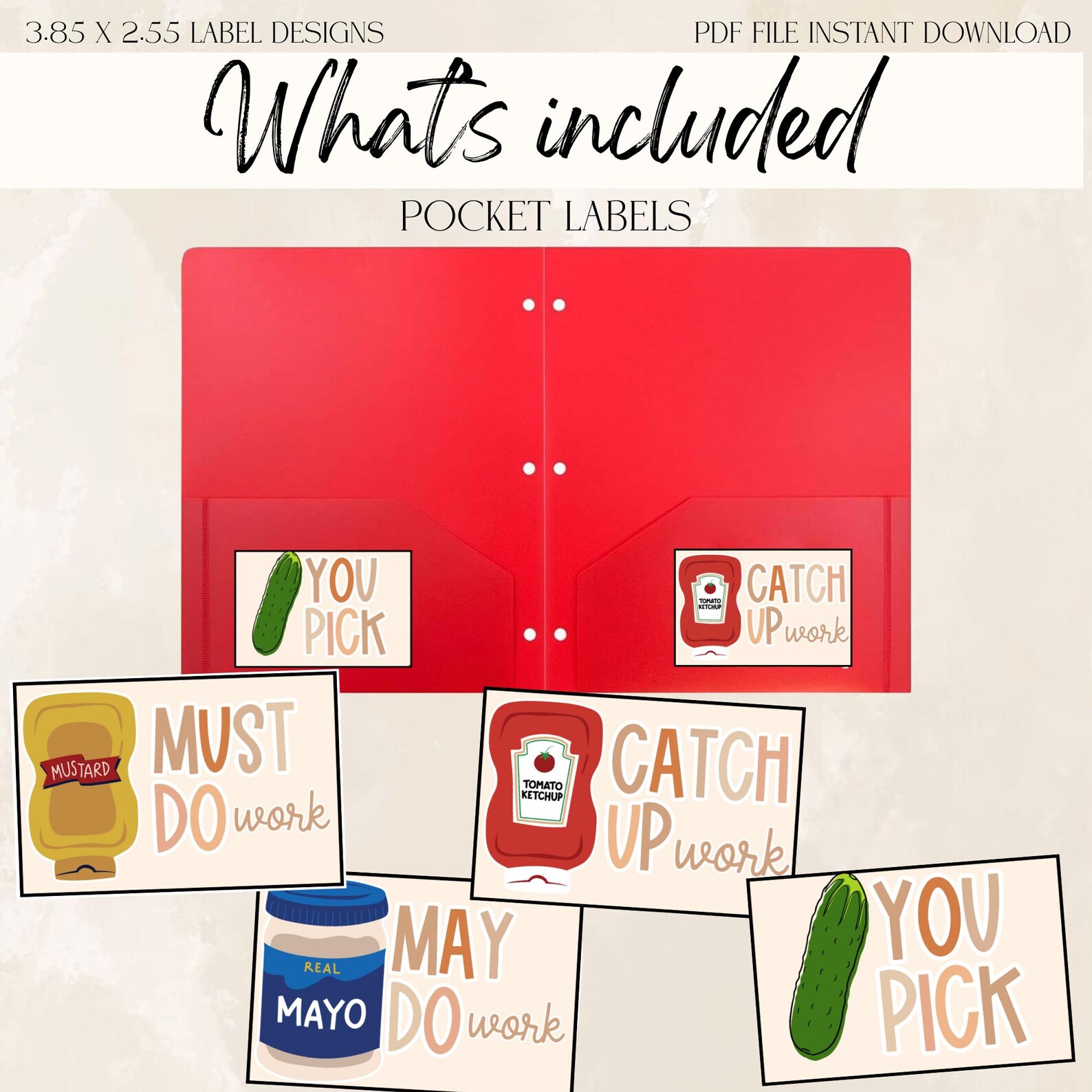 Ketchup Mustard Mayo Pickle Classroom Management Set (digital Download ...