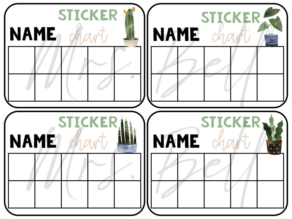 Boho Behavior Sticker Chart - Etsy