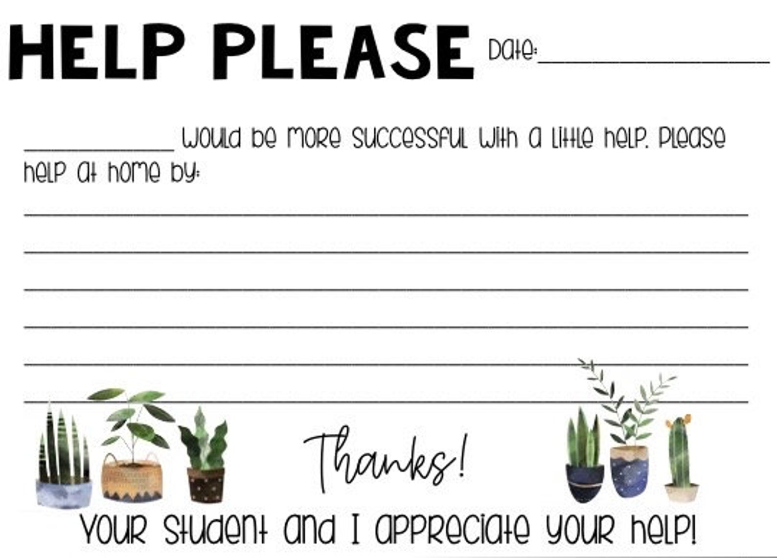 Behavior Management Teacher-parent Communication Forms - Etsy