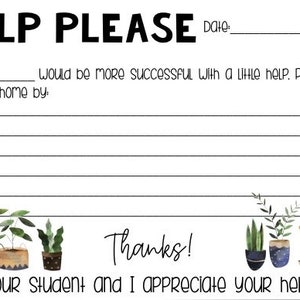 Behavior Management Teacher-parent Communication Forms - Etsy
