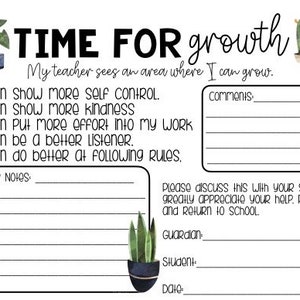 Behavior Management Teacher-parent Communication Forms - Etsy