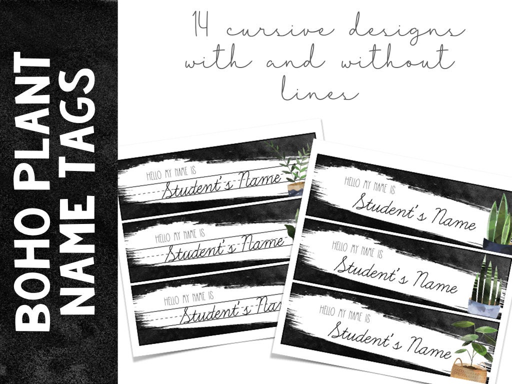 Boho Plant Name Tags - Etsy