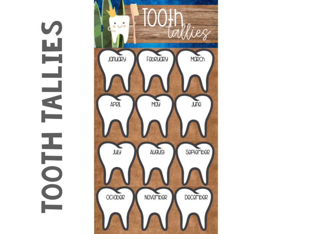 Boho Plant Tooth Tally - Etsy