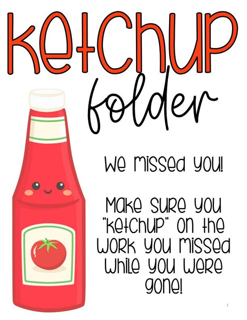 Ketchup Folder Classroom Management - Etsy