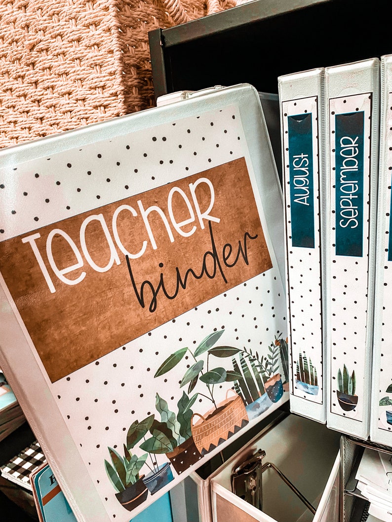 Modern Boho Teacher Binder - Etsy