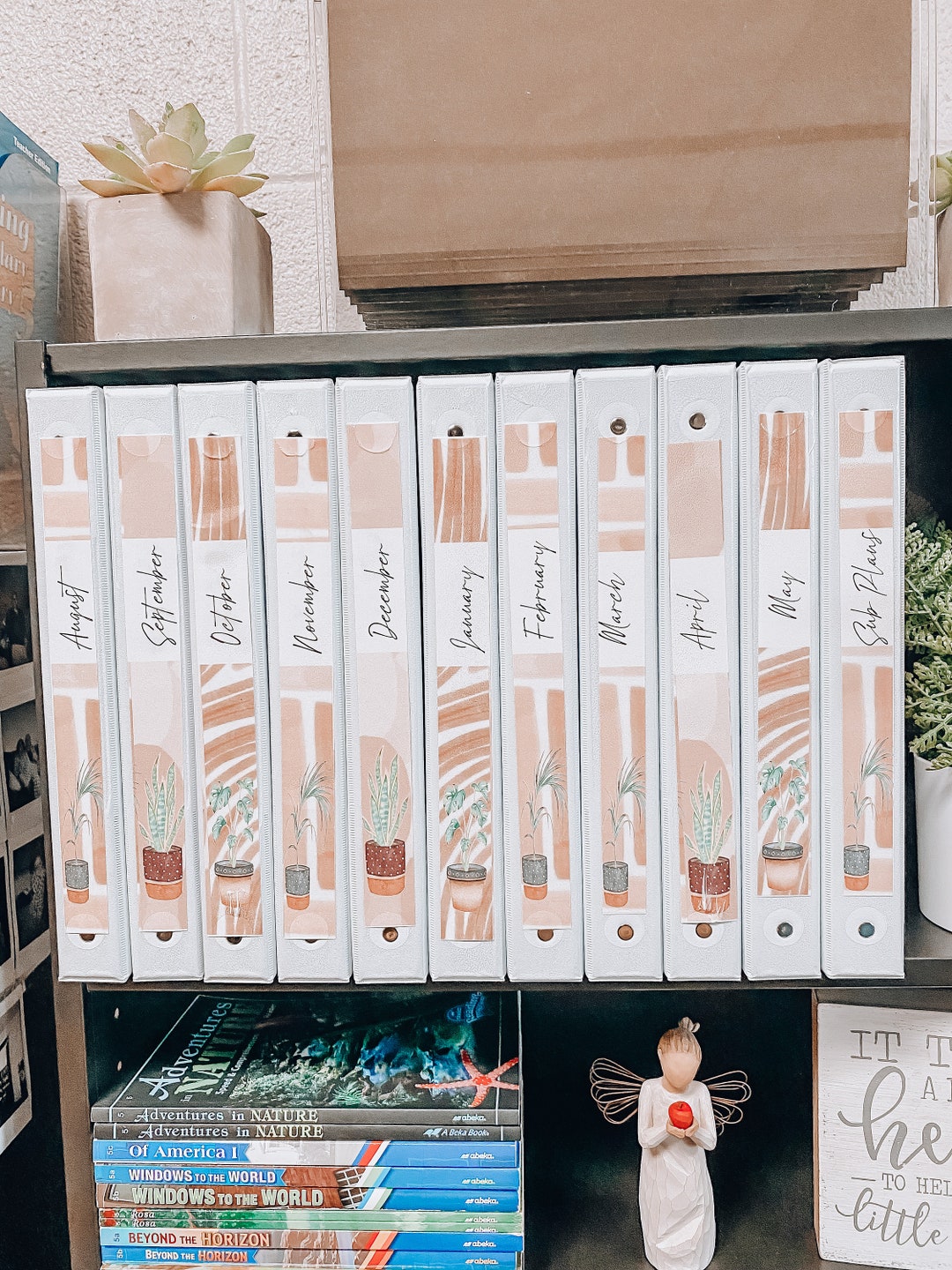 Classroom Binder Organization -plant Theme- - Etsy