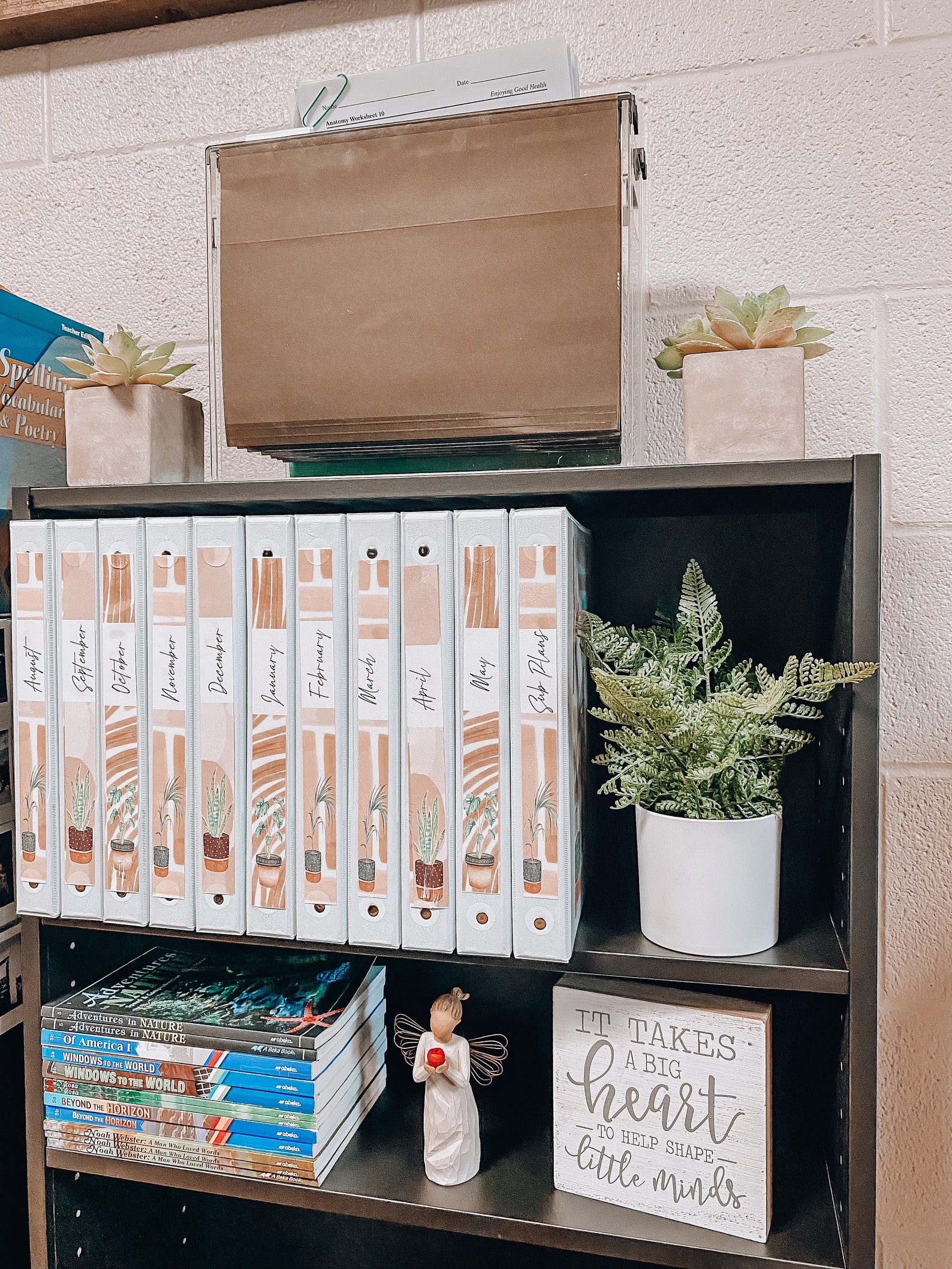 Classroom Binder Organization plant Theme - Etsy