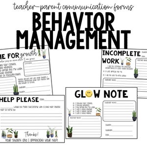 Behavior Management Teacher-parent Communication Forms - Etsy