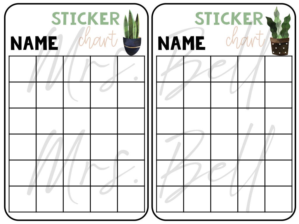 Boho Behavior Sticker Chart - Etsy